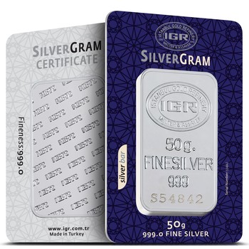 50 gram silver bar IGR - INVEST METAL